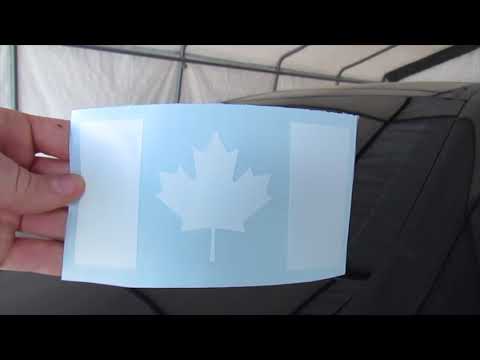 How to Install Car Window Decal Step by Step (Canada Flag)