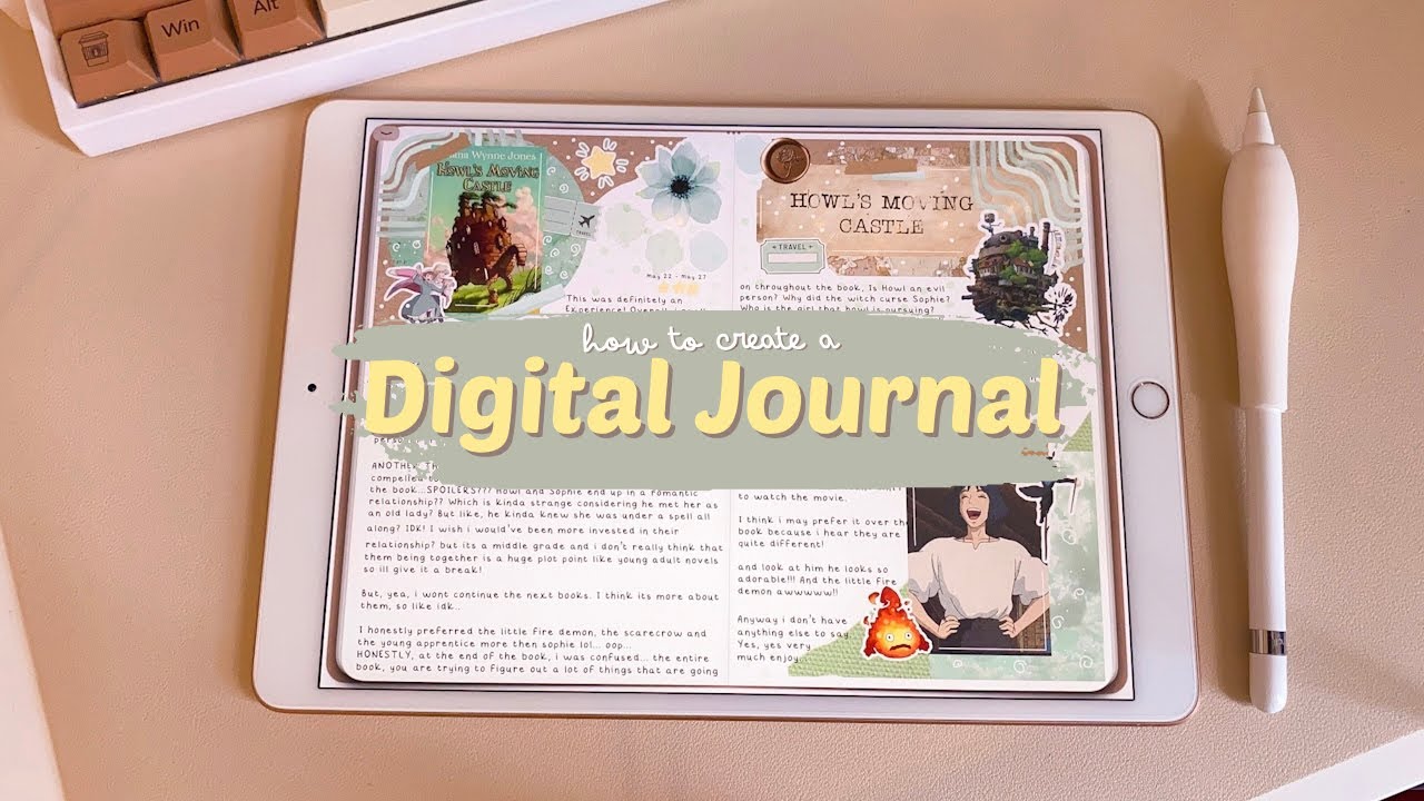 how to create a digital journal 🤎 iPad bullet journal tutorial + reading journal setup