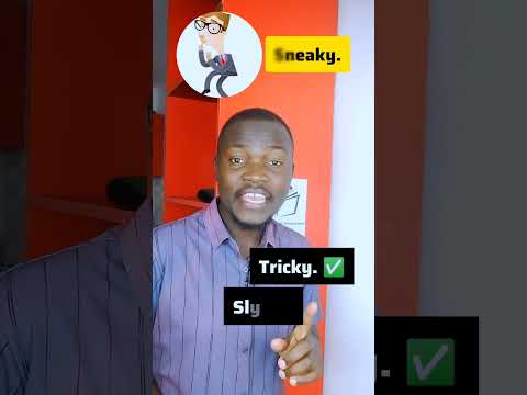Learn This Simple Vocabulary and it's Synonyms: SNEAKY 😈✅✅ #english #education #vocabulary #shorts