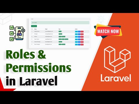 Laravel User Roles and Permissions Management from Scratch