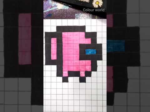 Pixel robot drawing #pixel #art #drawing #craft