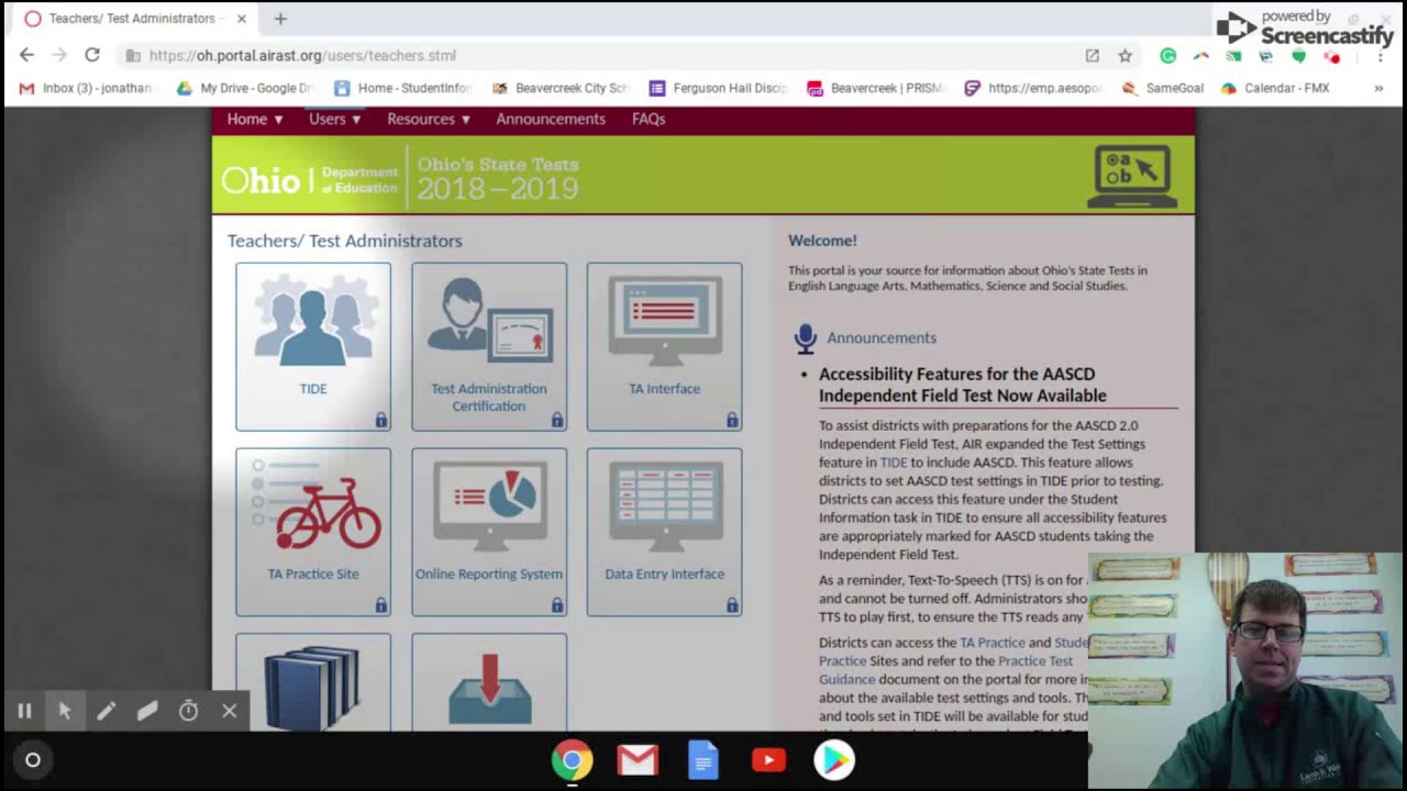 State Testing Instruction Video