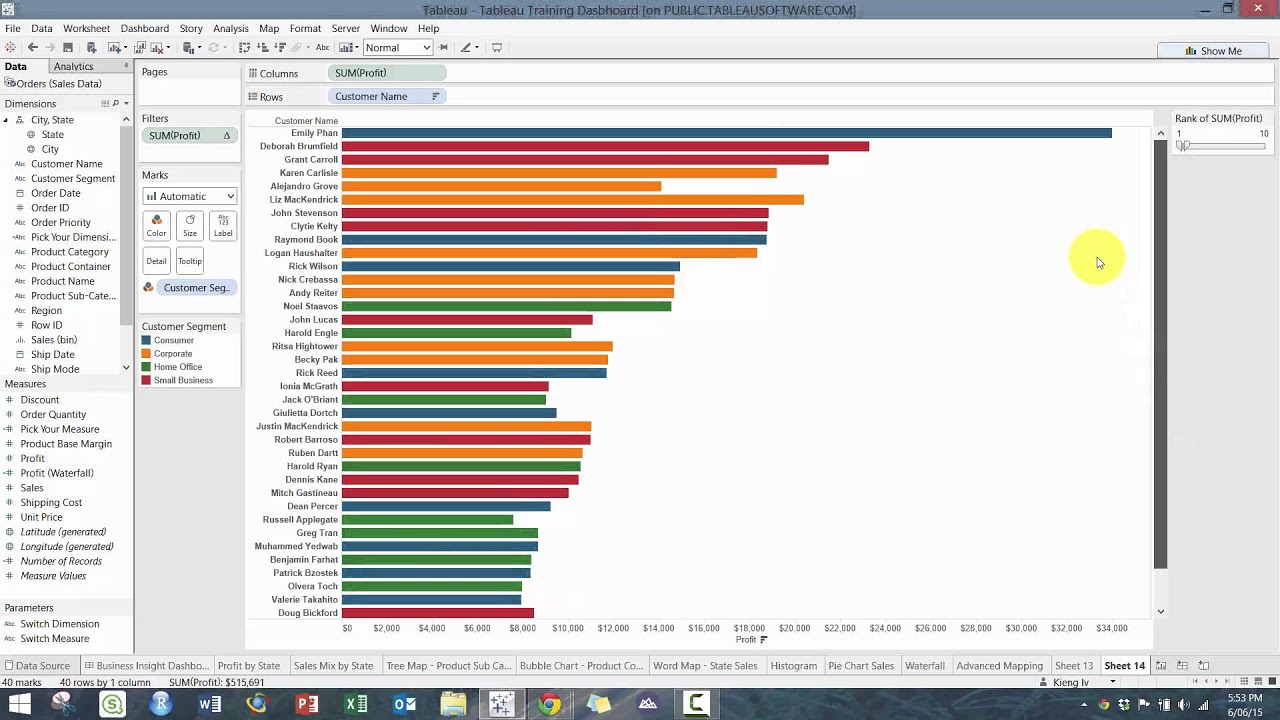 Custom Tableau Workshops - Table Calculations
