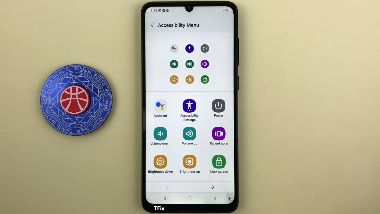 Accessibility Menu on Samsung A05 Android 14