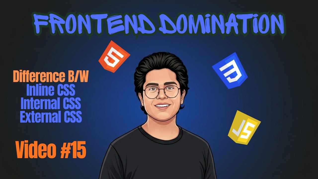 Inline CSS, Internal CSS & External CSS | Frontend Domination - Tutorial #15