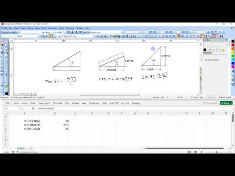 Trigonometry functions in Excel