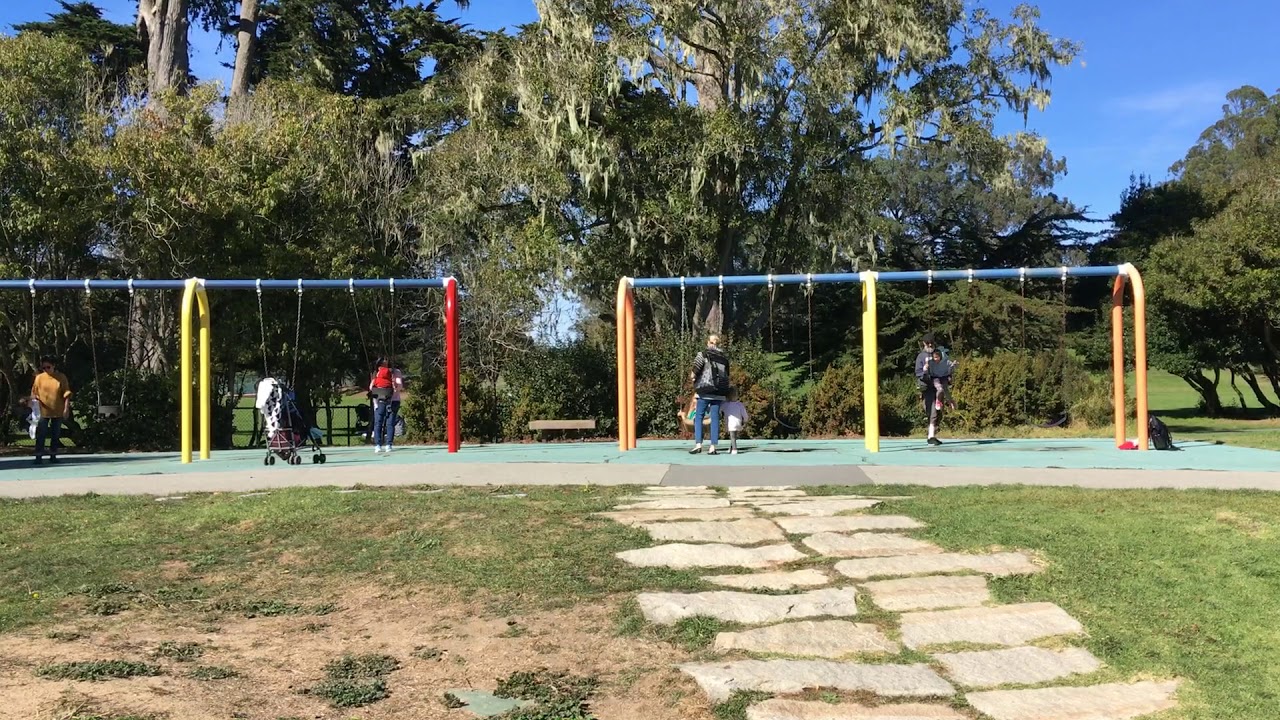 Parents & children enjoying the swings!