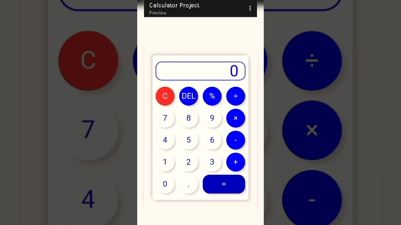 Calculator Using html, css and javascript. #shorts