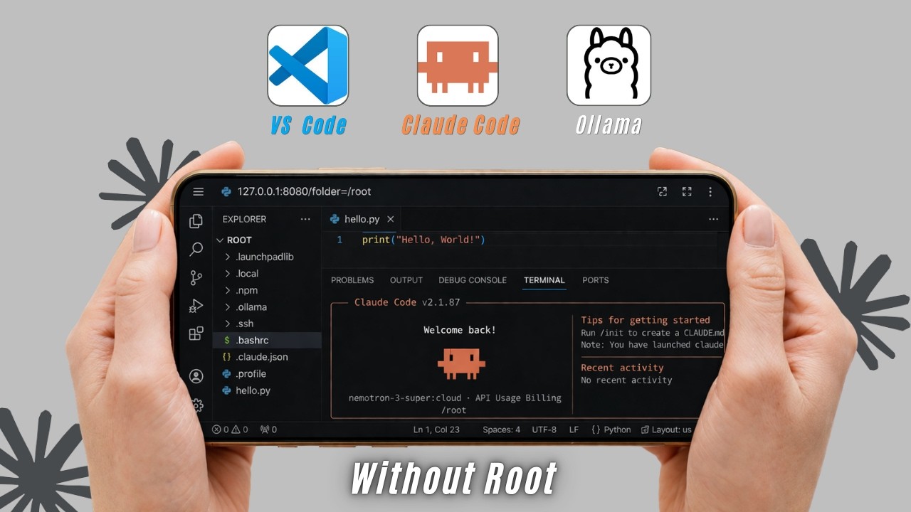 Turned Android Phone Into a Full AI Coding Machine - FREE (No PC, No Root, No API ) | Claude Code
