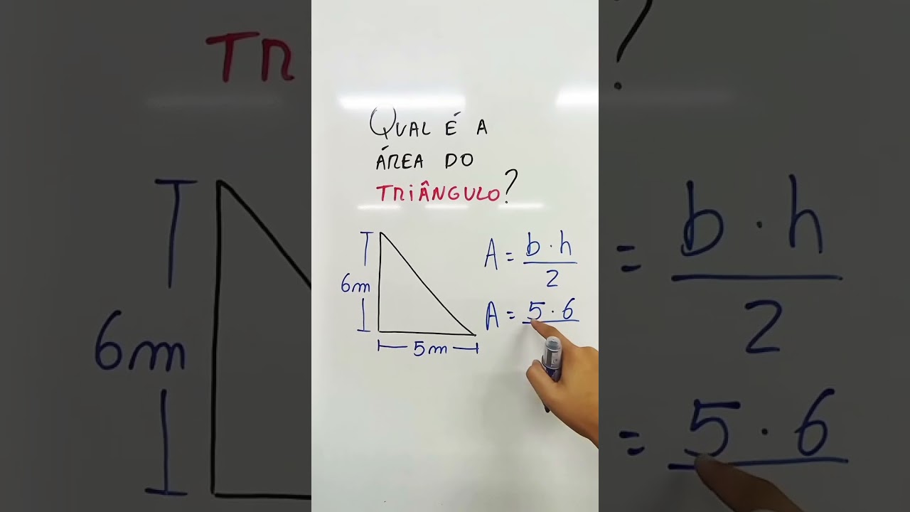 Como calcular a área do triângulo? #matemáticabásica #enem #ensinofundamental #geometria