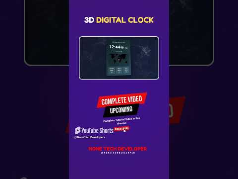 3D Digital Clock Application #shortfeed #shorts #shortvideo #youtubeshort