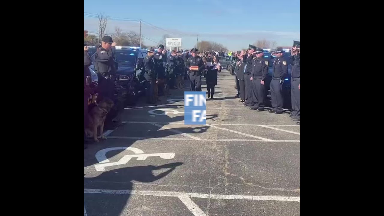 WATCH: K9 officers, handlers line up to say final goodbye to fallen K9 officer Fury