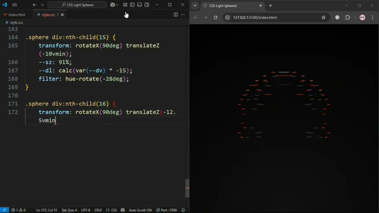 Build 3D-Looking Light Spheres with PURE CSS — Step-by-Step Tutorial