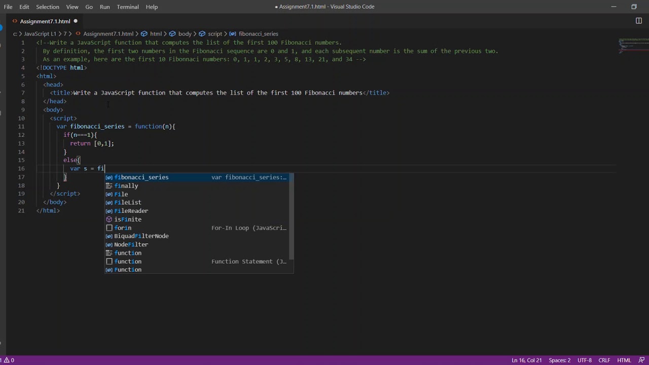 Fibonacci numbers | JavaScript