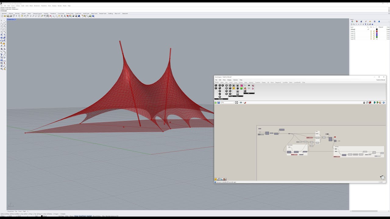 Tensile Structures - Kangaroo 2 in Grasshopper