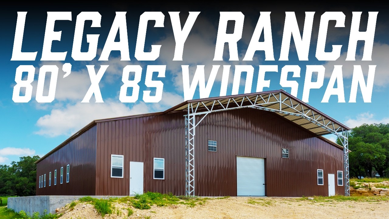 Massive 80' x 85' Wide Span Steel Building Tour | Bandera, TX