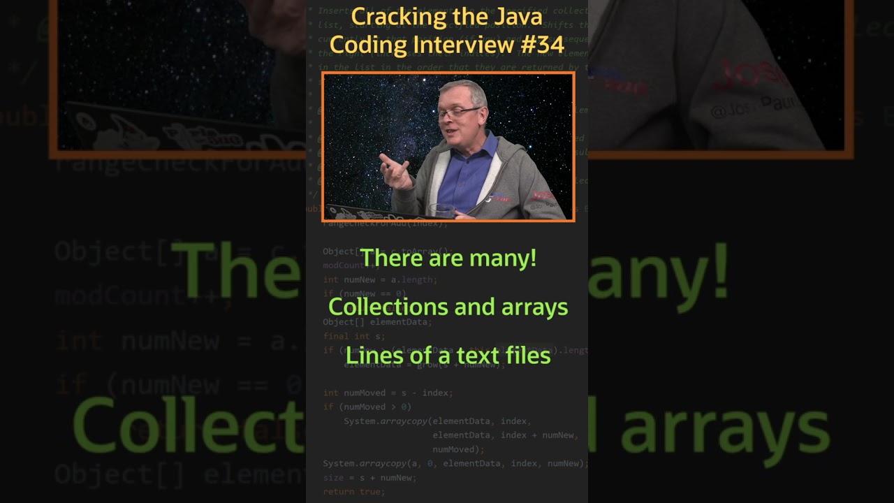 On what kind of source can you build a stream? - Cracking the Java Coding Interview