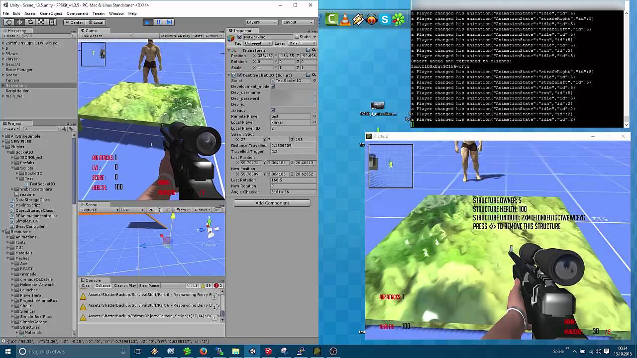 Unity3d Socket.io Server Update 4