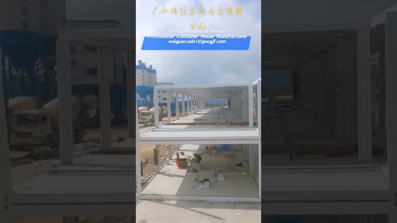construction site flat pack container house project #accomdation #construction #containerhome