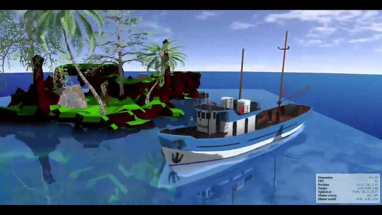 Shadow, water effect, reflection and refraction with webgpu version 2.