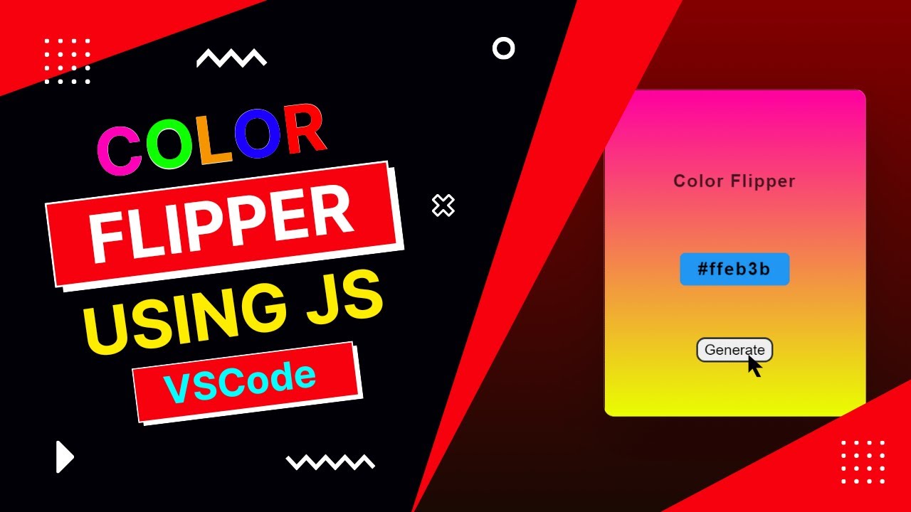 How to create a Color Flipper Using JavaScript            JavaScript Projects #javascript #css #html