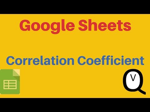 Google Sheets - Correlation Coefficient