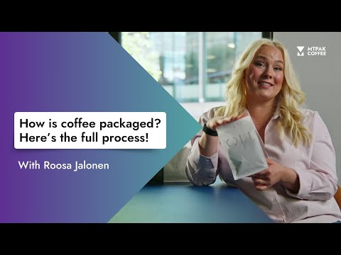 How does the roasted coffee packaging process work?