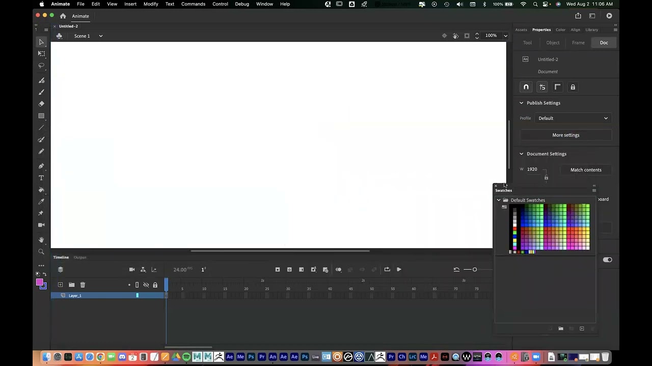 Adobe Animate: Vid1. Intro to the Interface