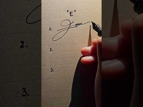 3 simple signature styles with the letter E