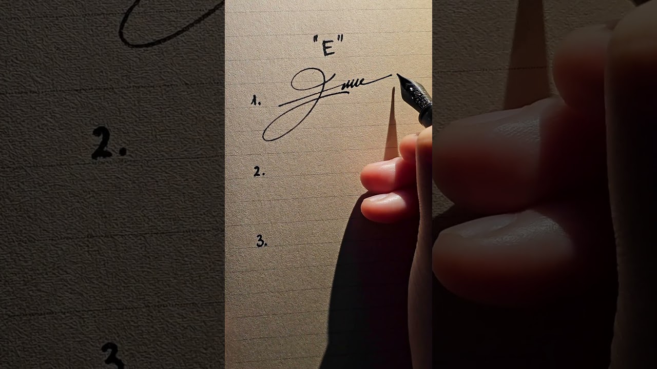 3 simple signature styles with the letter E