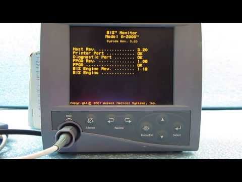 Aspect Medical Model A-2000, P/N 185-0070 Bispectral Index (BiS) Monitor - Self Test and Boot