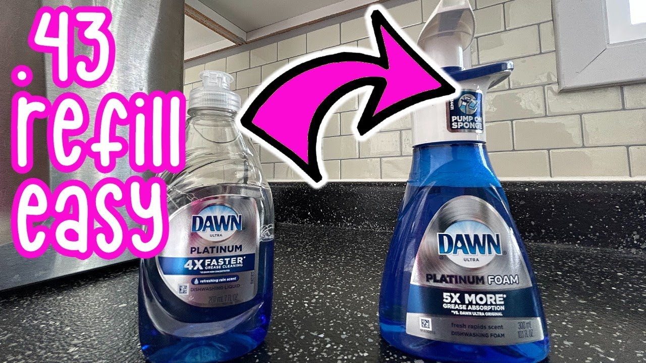Dawn Platinum Dishfoam HACK: .43 CENT REFILLS!