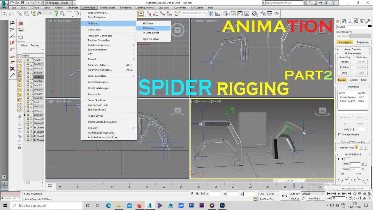 3DSMAX :SPIDER RIGGING PART2
