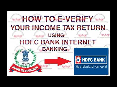 How to e-Verify ITR Using HDFC Net Banking | How to Login Income Tax e-Filing via Internet Banking |