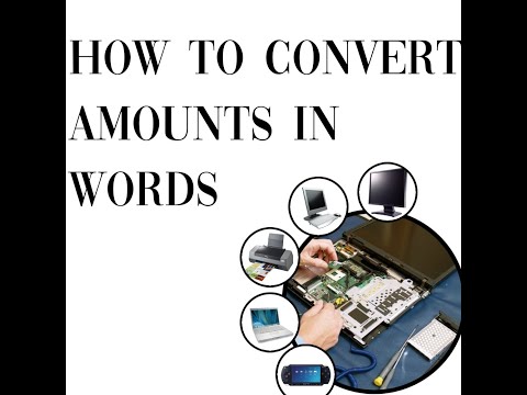 How to convert amounts in words in excel sheet – Newzblast