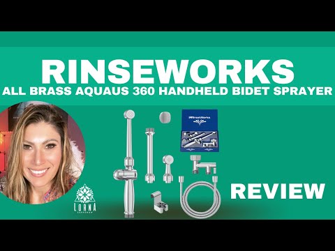 RinseWorks- All Brass Aquaus 360 Handheld Bidet Sprayer for Toilet - NSF Plumbing Code REVIEW