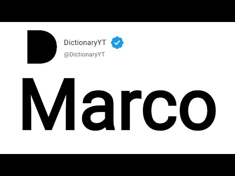 Marco Meaning in English