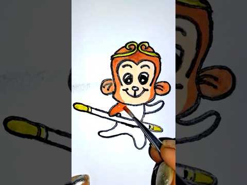 Monkey King | How to draw Monkey step by step #viral #youtubeshorts #monkey #