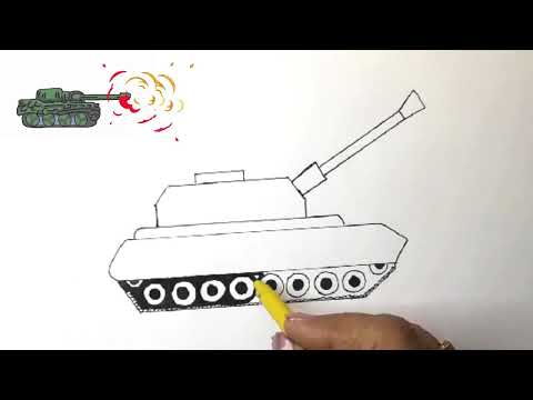 How to Draw A Tank Step-By-Step | Easy Army Tank Drawing for kids