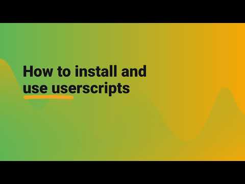 How to install and use userscripts