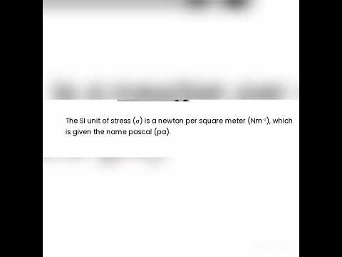 Stress In Strength Of Material. #physics