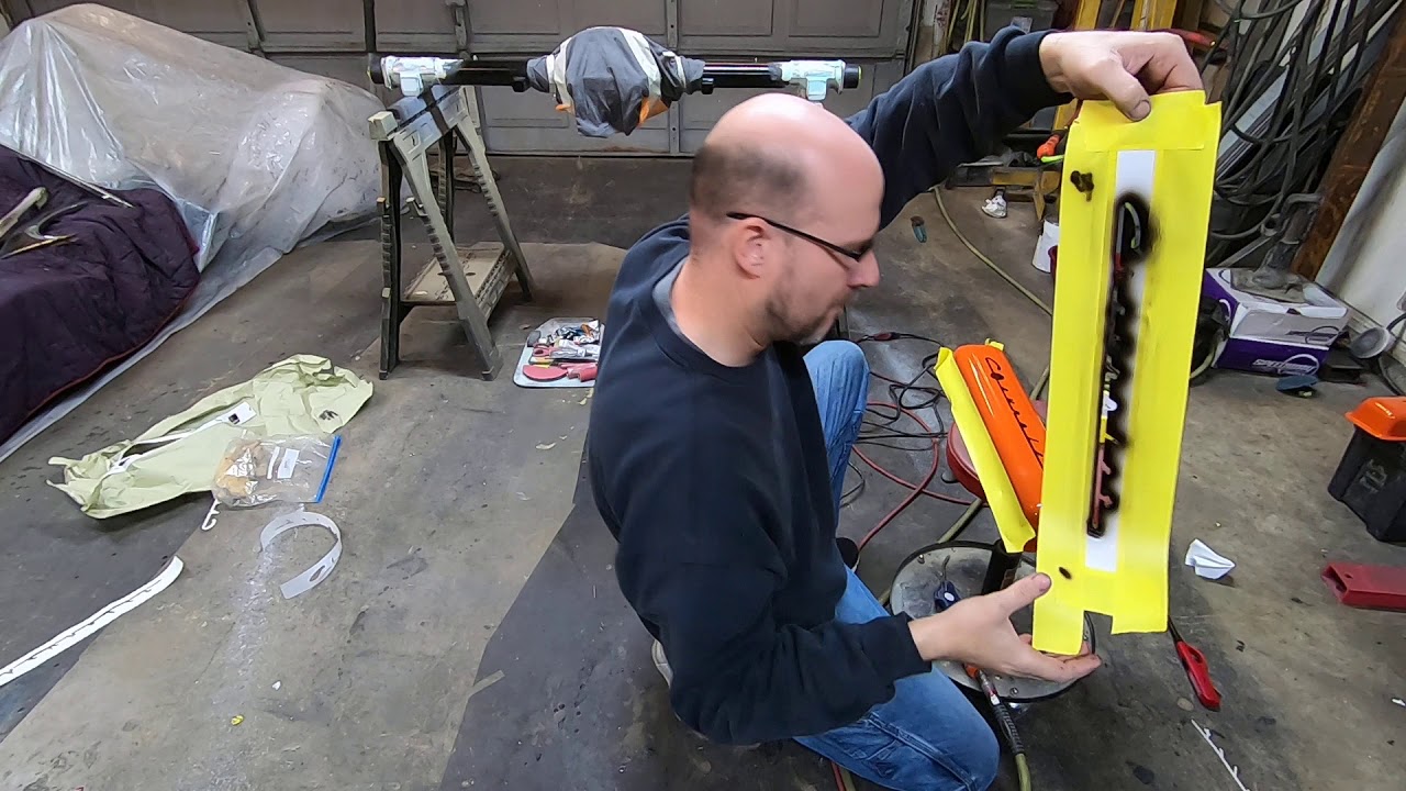 Valve cover stencil and air brushing