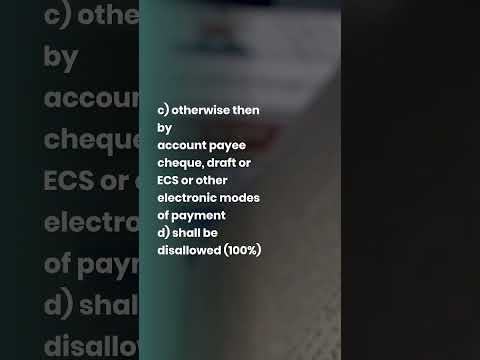 Sec 40A(3) of Income Tax Act: Payment in Cash