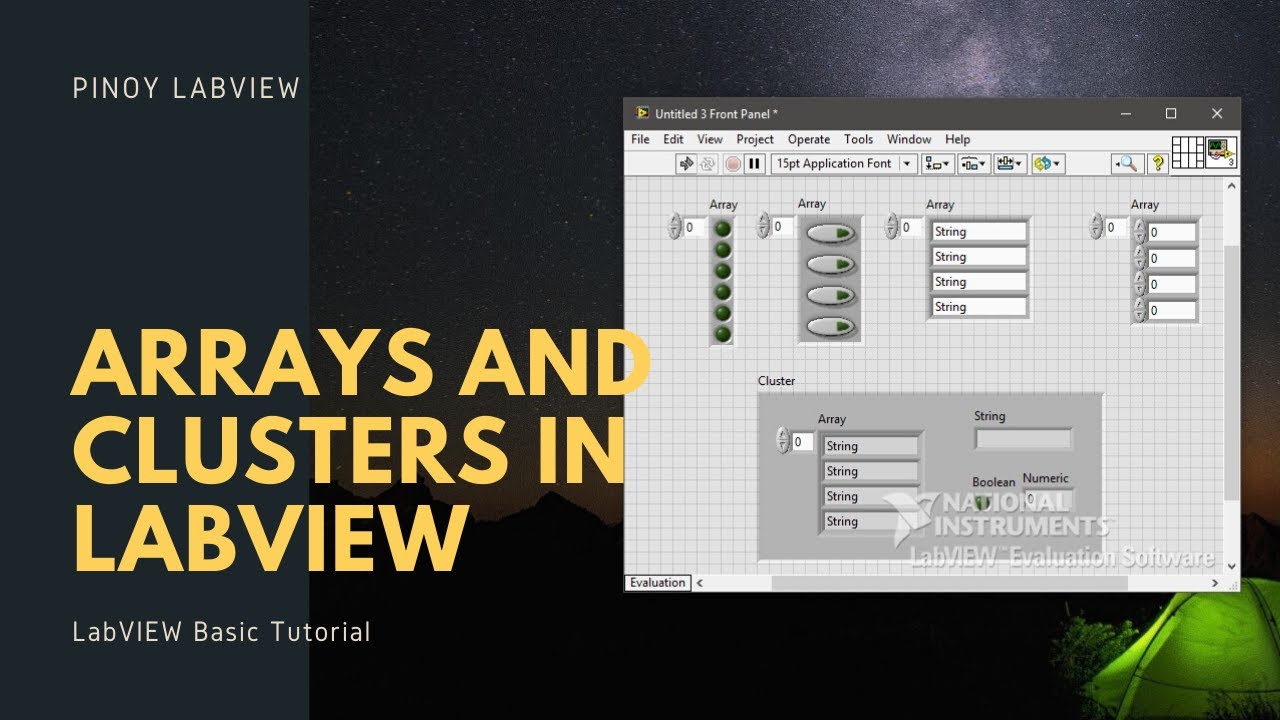 Arrays and Cluster Manipulation, Use and Application in LabVIEW