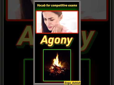 A- Agony meaning in hindi with tricks. #vocabulary