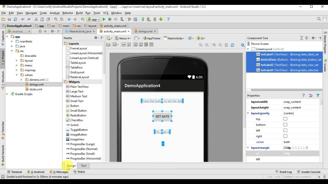 #4 DatePicker TimePicker