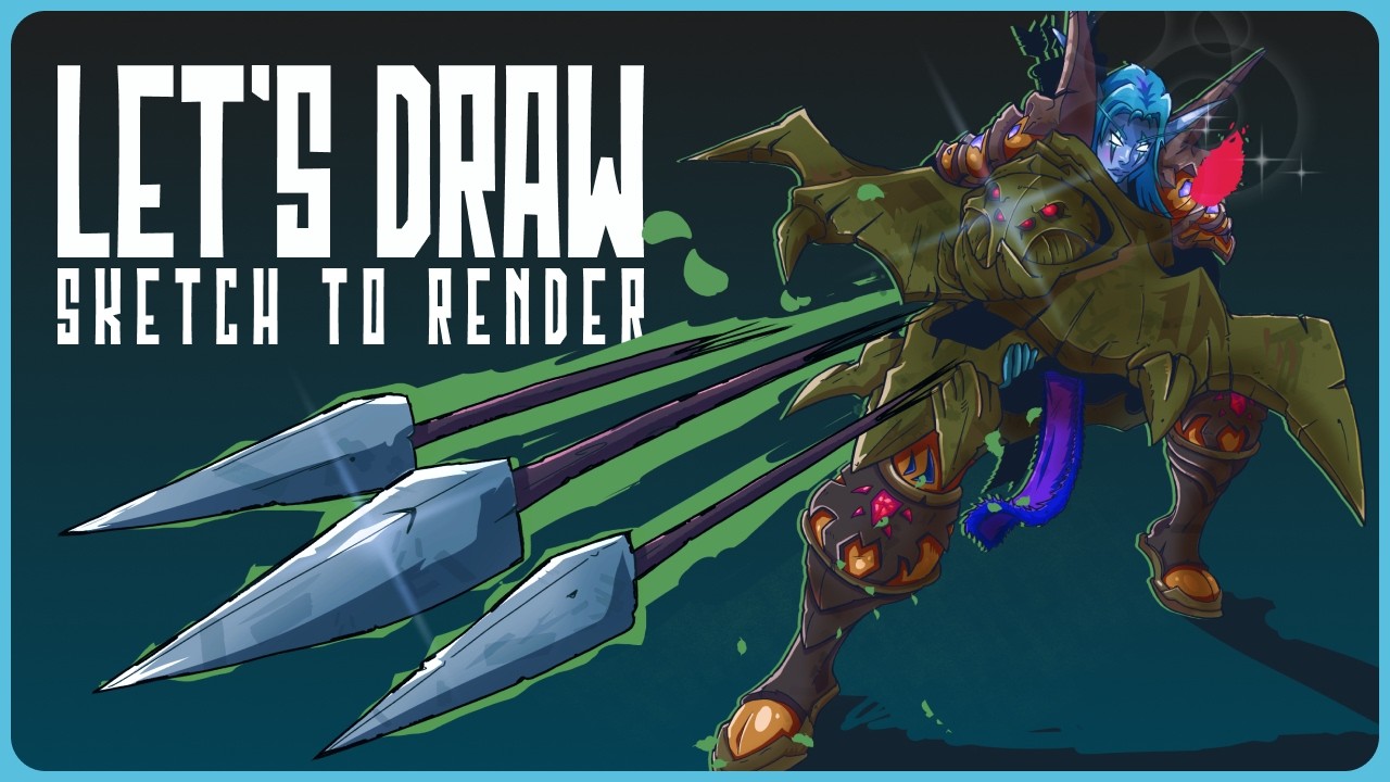 Night Elf Hunter WoW Fan Art: Digital Painting Process