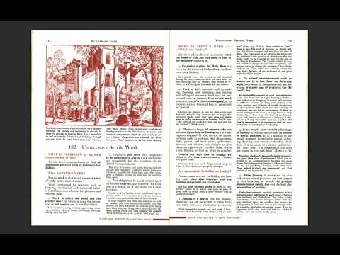 Lesson 102 - UNNECESSARY SERVILE WORK - Bishop Louis Morrow (My Catholic Faith, 1962 ed.)