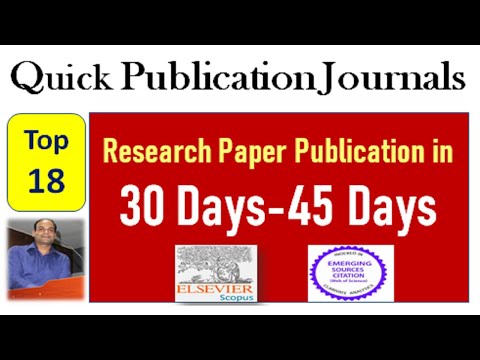Quick Publication Journals | Monthly Publication |Scopus and Sci Indexed Journals #fastpublicationjo