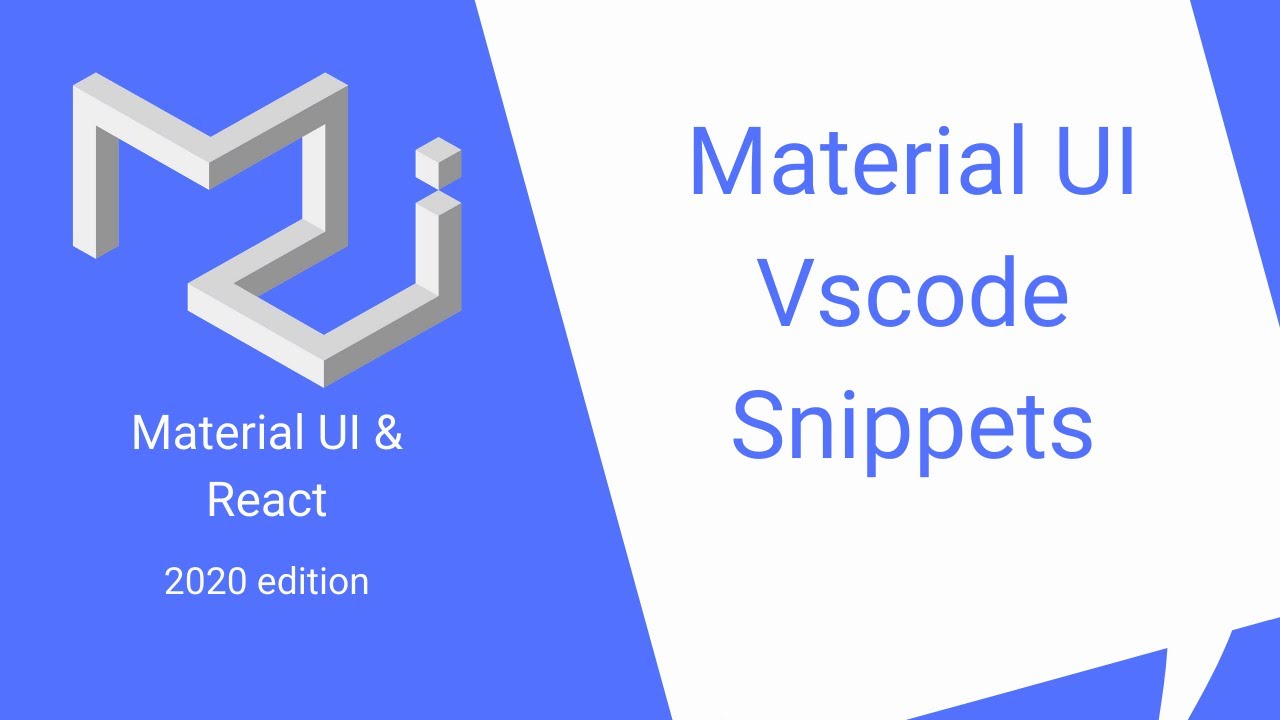 React & Material UI #31: Material UI + VScode Snippets